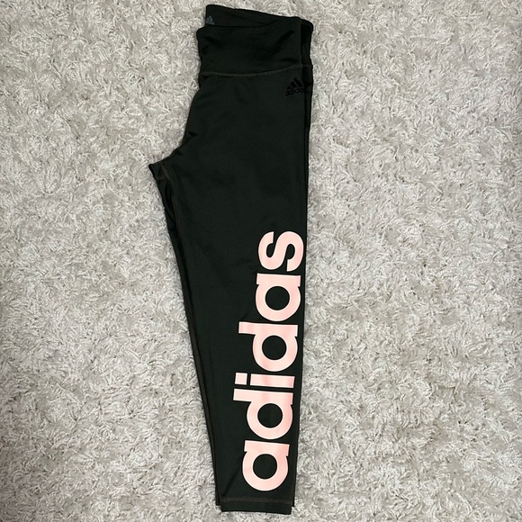 adidas | Pants & Jumpsuits | Adidas Climalite Logo Capri Leggings ...